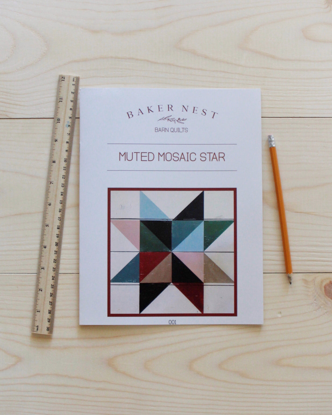 Muted Mosaic Star Barn Quilt Pattern – Baker Nest