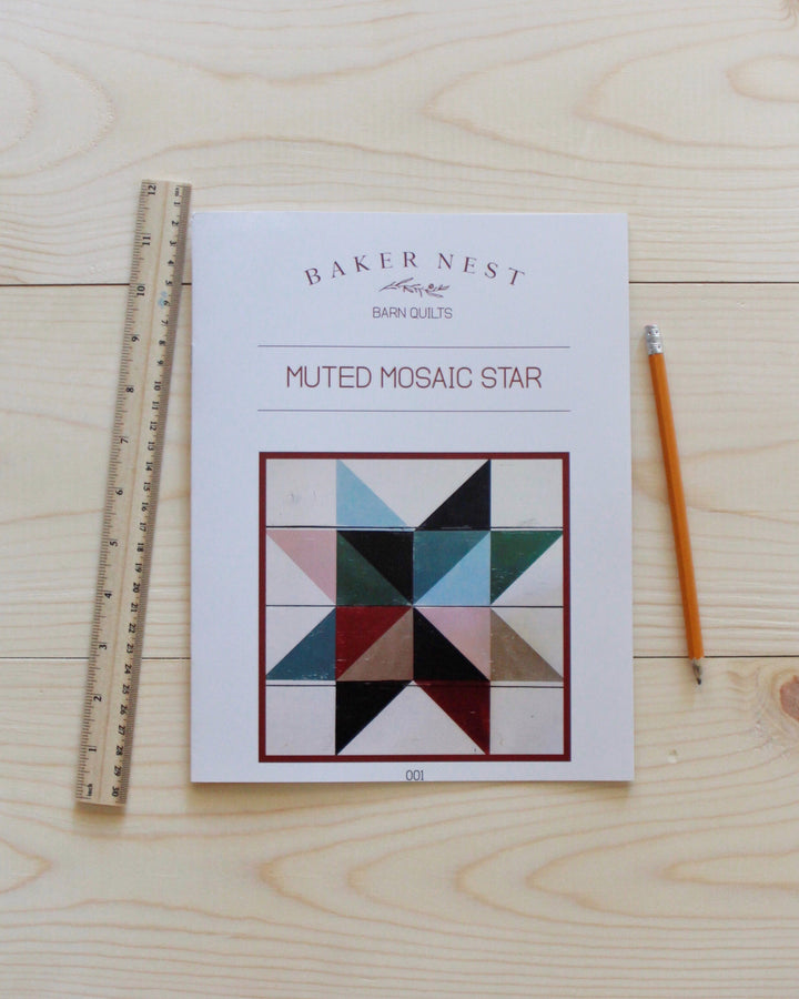 Muted Mosaic Star Barn Quilt Pattern – Baker Nest